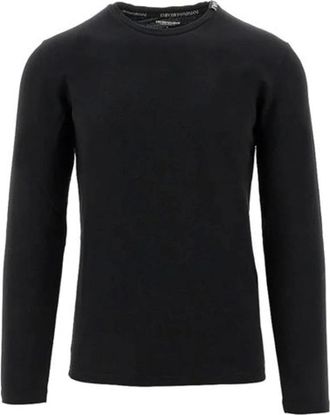 Emporio Armani Homme, Pulls, Noir, Taille: S 111023 T-shirt &agrave; manches longues