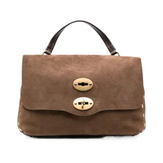 Zanellato Femme, Sacs, Brun, Taille: ONE Size Sac bandouli&egrave;re Postina Jones en cuir petit mod&egrave;le