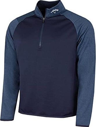 Callaway Golf Hommes 1/4 Pull midlache de Sport à Deux Tons - Peacoat - XXXXL