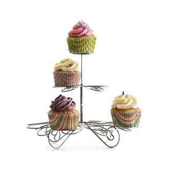 Ibili Ibili 792800 Cupcake-St&auml;nder f&uuml;r 13 St&uuml;ck, Metall, Silber, 18 x 18 x 24 cm