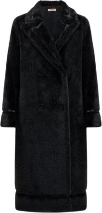 Twinset Femme, Manteaux, Noir, Taille: 38 FR Double-Breasted Coat