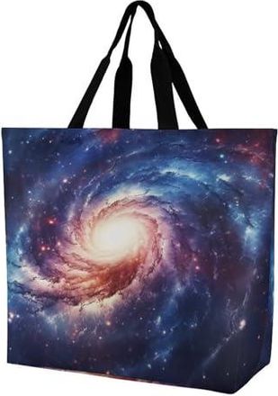 Generic Magnifique Galaxie Spirale Sac Cabas L&eacute;ger Sacs De Courses R&eacute;utilisable Sac &Agrave; Bandouli&egrave;re Pour Quotidienne Gym Voyage
