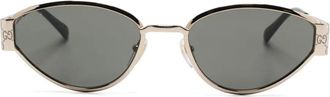 Gucci lunettes de soleil &agrave; monture ovale - Or