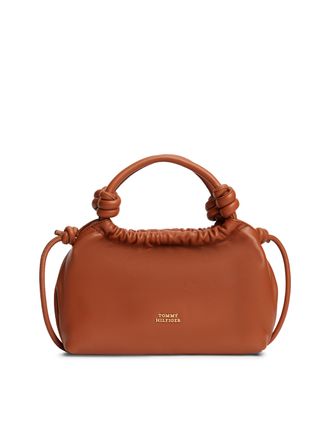 Tommy Hilfiger Umh&auml;ngetasche TOMMY HILFIGER TH SOFT LEATHER MED CROSSOVER, Damen, Gr. B/H/T: 24cm x 17cm x 11cm, cognac, Leder, Taschen Umh&auml;ngetasche, Damen Schulter