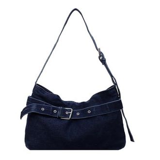 Generic Kexpery Sac bandouli&egrave;re pour femmes en denim uni avec &eacute;paule r&eacute;glable grande capacit&eacute; pour &eacute;cole travail shopping voyage