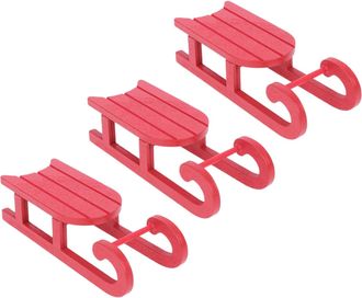 Cabilock 3stücke Holzschlitten-Ornament Für Tischdeko Mini-weihnachtsschlitten Zum Basteln Deko-Schlitten Aus Holz Für Weihnachtsdekoration DIY-schlittenfigur 