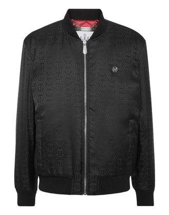 Philipp Plein Nylon Bomber Jacquard Monogram