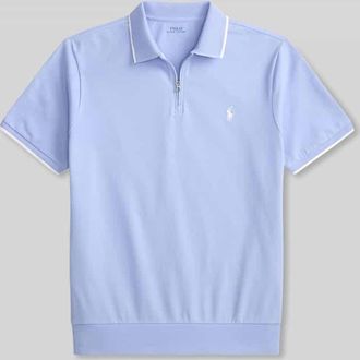 Polo Ralph Lauren Regular Fit Poloshirt aus Baumwoll-Mix mit Rei&szlig;verschluss