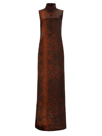 Jean Paul Gaultier Python Print Dress - Red