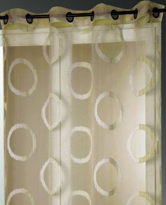 HOME MAISON &Ouml;senvorhang, aus Polyester, Design Organza Jacquard Beige beige