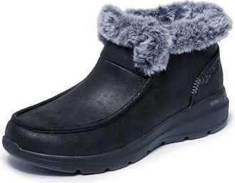 Skechers Bottines Glacial Ultra Cozy Getaway pour femme, Noir/textile, 37 EU