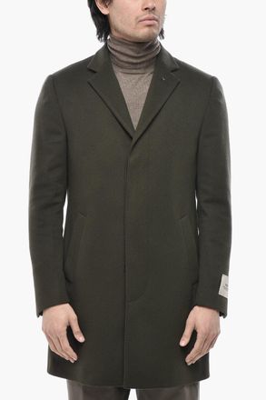 Corneliani CC COLLECTION Mantel Aus Schurwolle Mit Verdeckter Knopfleiste Corneliani
