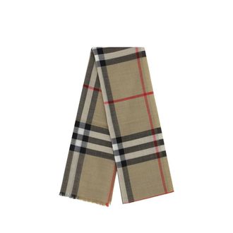 Burberry Womens Beige Wool Oves Aries Scarf