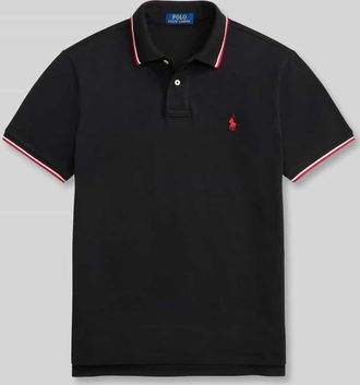 Polo Ralph Lauren Regular Fit Poloshirt aus reiner Baumwolle mit Kontraststreifen