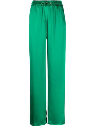 Herno pantalon droit &agrave; lien de resserrage - Vert