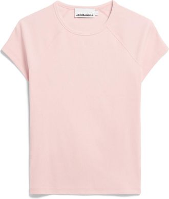 Armedangels Damen RIPP-T-Shirt aus Bio-Baumwoll Mix HANJAA Fitted Rosalilly