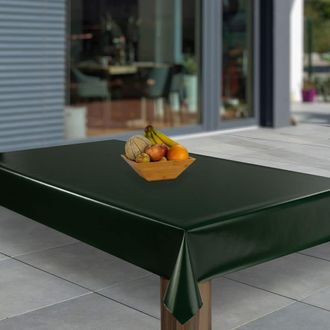 Laro Wachstuch-Tischdecke Abwaschbar Garten-Tischdecke Wachstischdecke PVC Plastik-Tischdecken Eckig Meterware Wasserabweisend Abwischbar GAC, Muster:Moosg