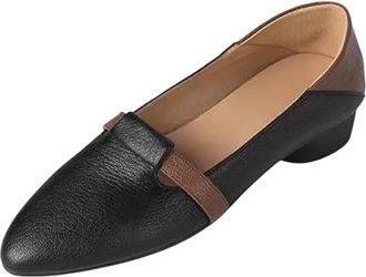 Generic Chaussures de printemps style fran&ccedil;ais &agrave; bouche peu profonde pour femme confortables &agrave; bout pointu semelle souple polyvalente couleur assortie chaussu