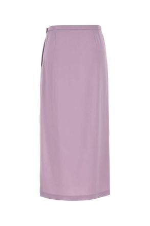 Gucci Womens Lilac Crepe Skirt Dustywisteria Exterior: Acetate Viscose Gonne