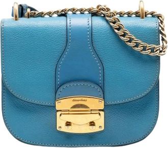 Miu Miu Sac bandouli&egrave;re Pre-owned - Femme - Pre-owned - Bleu - Taille: ONE Size