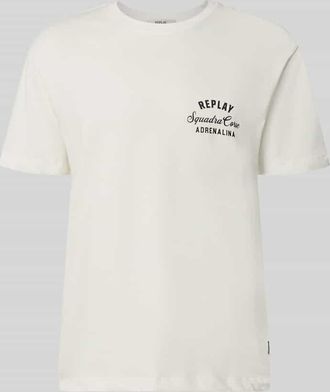 Replay T-Shirt mit Label-Print und Rundhalsausschnitt
