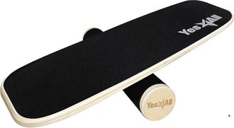 Yes4All Y5G8 Premium Surf Balance Board Trainer aus Holz, mit verstellbaren Stoppern - 3 Verschiedene Abstandsoptionen 27,9, 40,6 und 55,9 cm (komplett schwar