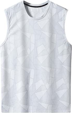 Generic D&eacute;bardeur pour homme - T-shirt de gym - Entra&icirc;nement musculaire - T-shirt de course - D&eacute;bardeur de fitness - Sans manches - S&eacute;chage rapide - Sans manc