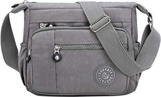 Generic Messenger - pour les &eacute;paules en nylon pour femmes Messenger - Sac simple &eacute;tanche unique sacs &agrave; bandouli&egrave;re dames grande &eacute;cole (gris, taille unique)