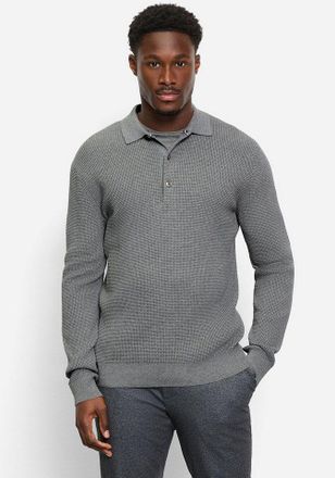 Olymp Polokragenpullover Waffle Structure Pullover strukturiert, unifarben, regular fit, Strick