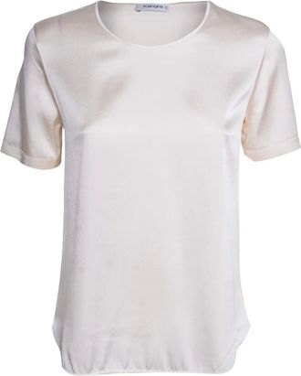 KANGRA Femme, Tops, Blanc, Taille: 40 FR Haut en Soie Stretch