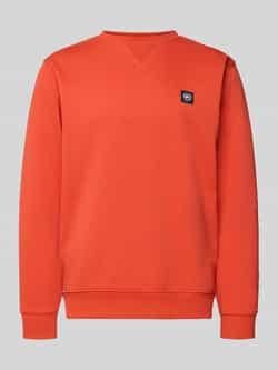 Lerros Sweatshirt mit Rundhalsausschnitt und Label-Patch