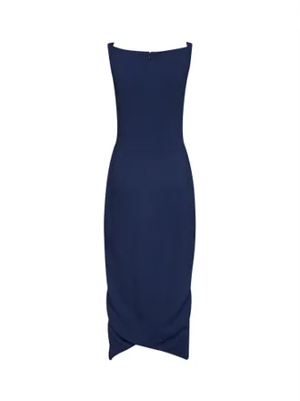 Vivienne Westwood Womens Midi Dress Panther French Navy Blue Viscose