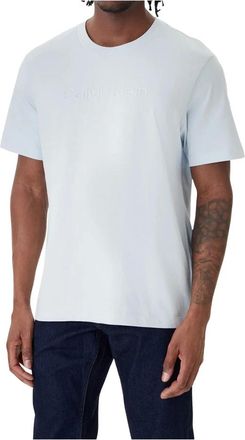 Calvin Klein Homme, Tops, Blanc, Taille: M T-shirt Coupe Standard