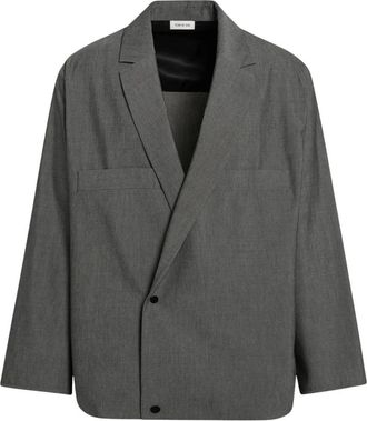 Fear of God Homme, Vestes, Gris, Taille: S Cotton Wool Oxford Shirt Jacket