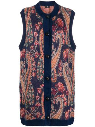Etro Schal mit Intarsien-Motiv - Blau