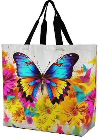 Generic Papillon Color&eacute; Sac Fourre-Tout Imperm&eacute;able Sacs De Courses Grand Sac Courses Pour Travail Voyage Gym