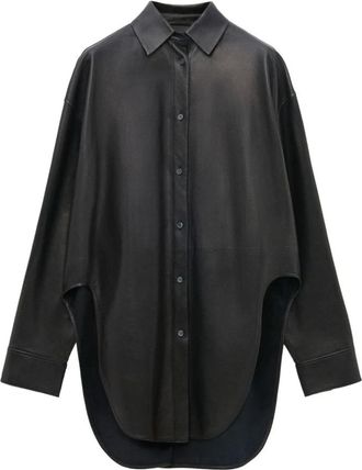 Loewe Femme, Blouses et Chemises, Noir, Taille: 34 FR Chemise oversize en cuir