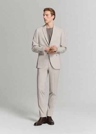 Mango Pantalon costume Par&iacute; super slim-fit &eacute;cru - Homme - 36 - MANGO MAN