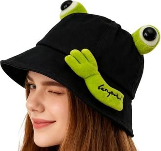 Generico Chapeau De Seau De Grenouille Pour Adultes | Dr&ocirc;le Chaud Fournitures De V&ecirc;tements | Chapeau De P&ecirc;cheur &agrave; Large Bord | Pour Usage Quotidien Int&eacute;rieur E