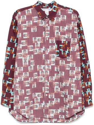 Comme Des Garçons chemise à imprimé graphique - Violet