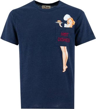 MC2 Saint Barth Homme, Tops, Bleu, Taille: XL T-Shirt en lin Ecstasea