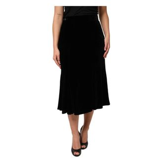 Dolce & Gabbana High Waist Fit Flared Midi Rock - - Skirts - Damen - Schwarzk - XL