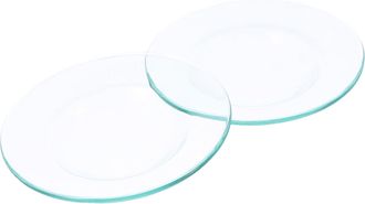 Valiclud 2stücke Ersatzschale Für Wachswärmer Klarglas-tablett Für Ätherische Ölwärmer Kleine Glasplatte Als Untertasse Für Kerzenwärmer