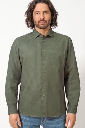 Hempage Hempage Herren vegan Hemd Worker Moosgr&uuml;n