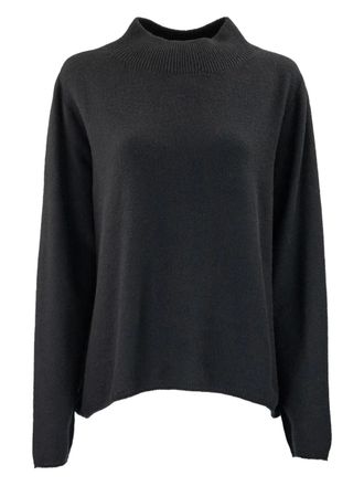Hannes Roether funnel-neck black sweater - Noir