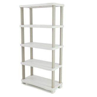 PEGANE Pegane - Etag&egrave;re de rangement 5 niveaux int&eacute;rieur/ext&eacute;rieur coloris beige - Longueur 90 x Profondeur 45 x Hauteur 184 cm