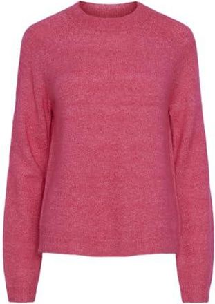 Pieces Pcjuliana Ls O-Neck Knit Noos BC Pull en Tricot, Rose, L Femme