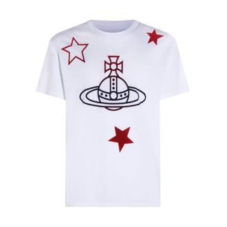 Vivienne Westwood Homme, Tops, Blanc, Taille: S Orb and Stars Classic T-shirt