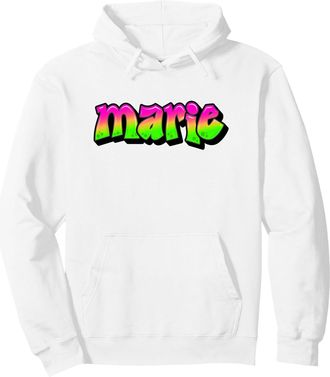 BDAZ Marie Graffiti Personalisierter Name Gr&uuml;n Rosa Frauen M&auml;dchen Pullover Hoodie