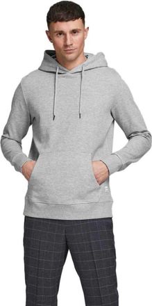 Jack & Jones Herren Jjebasic Noos Hooded Sweatshirt, Light Grey Melange, S EU